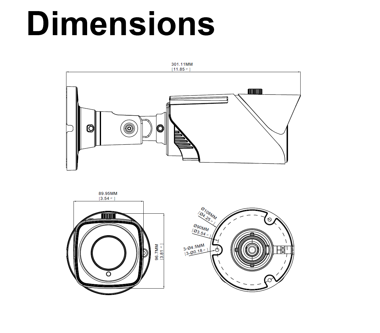 Outdoor Zoom Security Camera White 240ft Color Night Vision